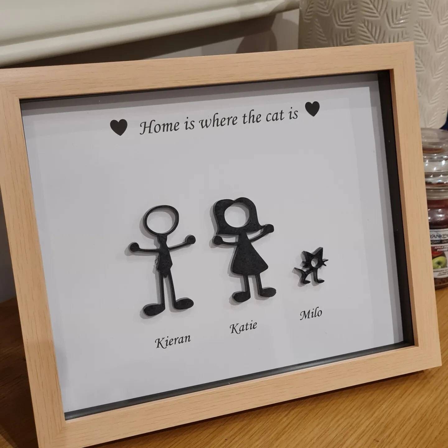Family Gift Stick Figure Frame - Etsy UK