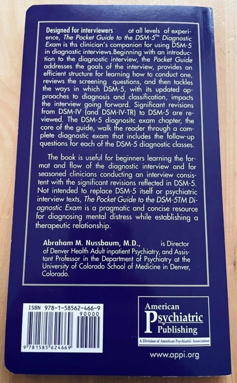 The Pocket Guide to the Dsm-5® Diagnostic Exam by Abraham M. Nussbaum ...