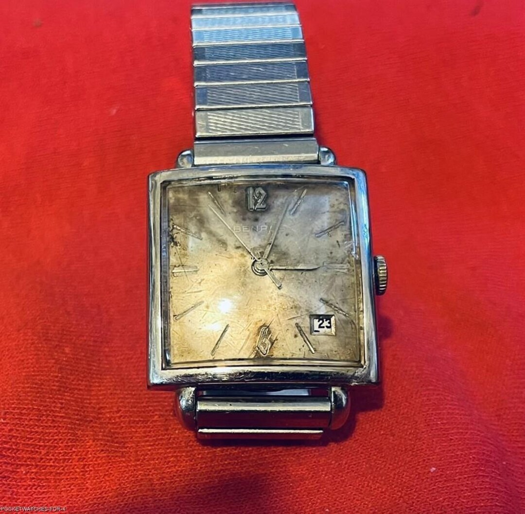 Art-deco Vintage 1920’S Benrus Watch Co. Wristwatch 17 J Stretch Band ...