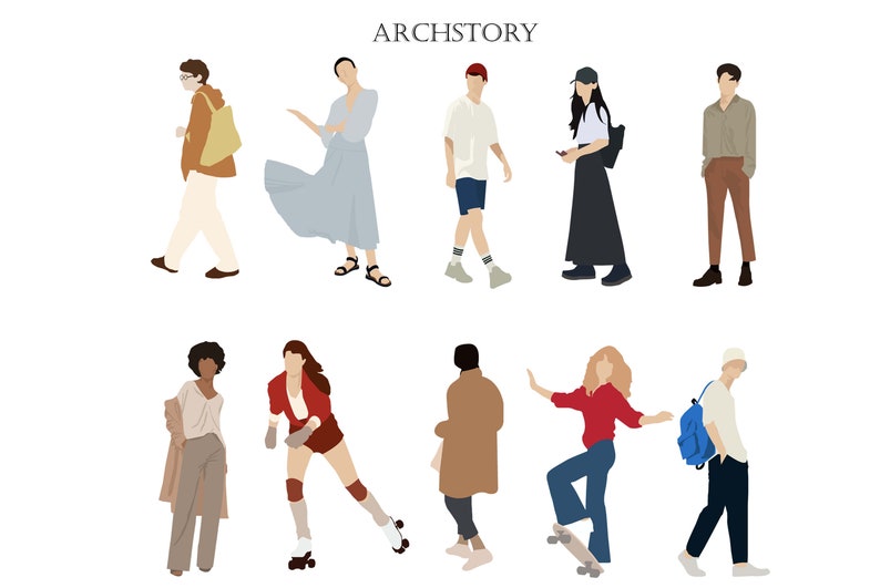 10 People Vector Illustration Pack common | Etsy