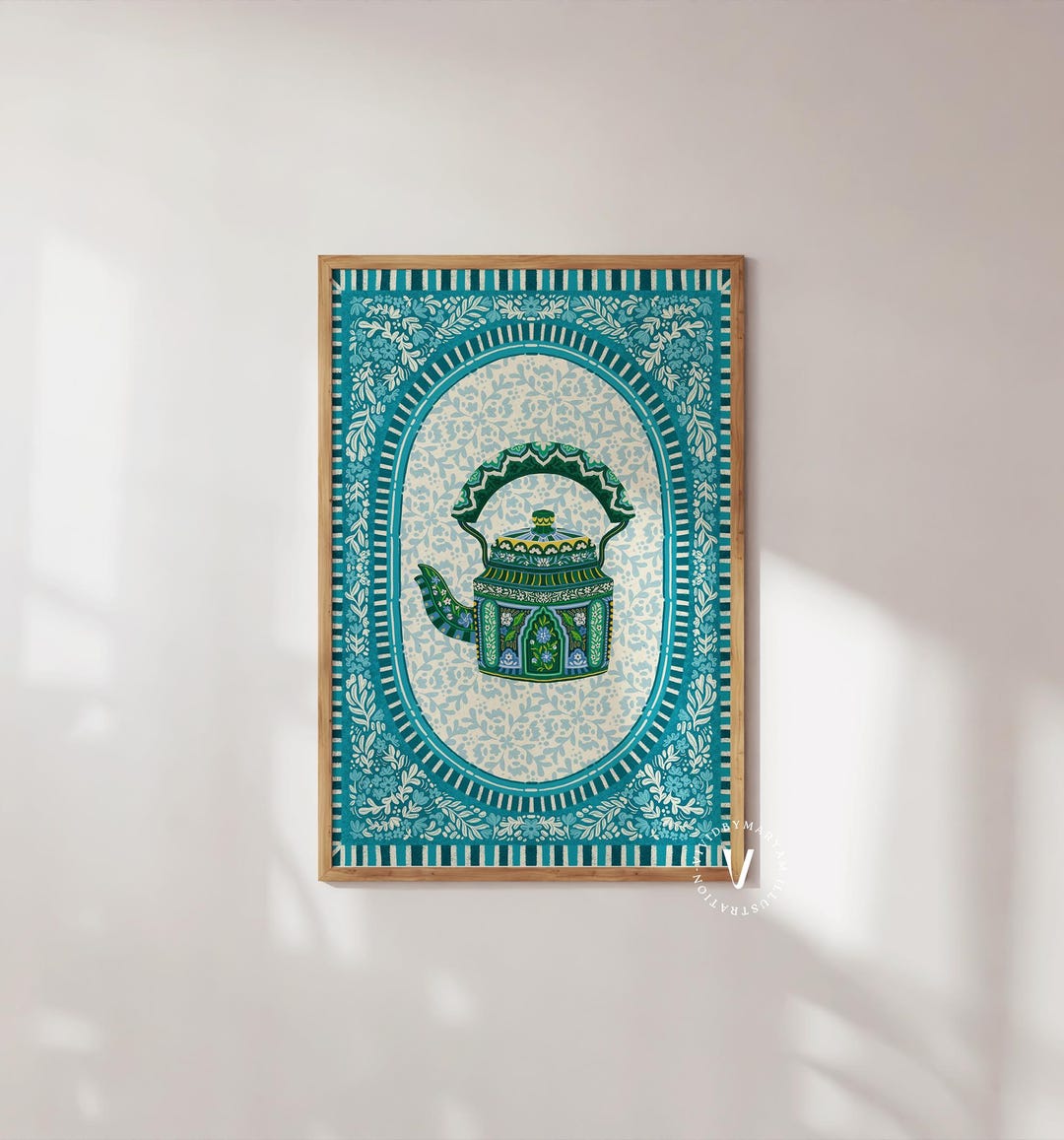 Bengal Brew - Turquoise + Green Teapot Kettle | 'tea Gardens ...