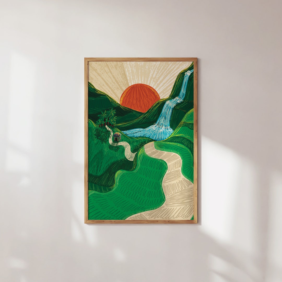 Winding Valley | A6 A5 A4 A3 Art Print - Etsy