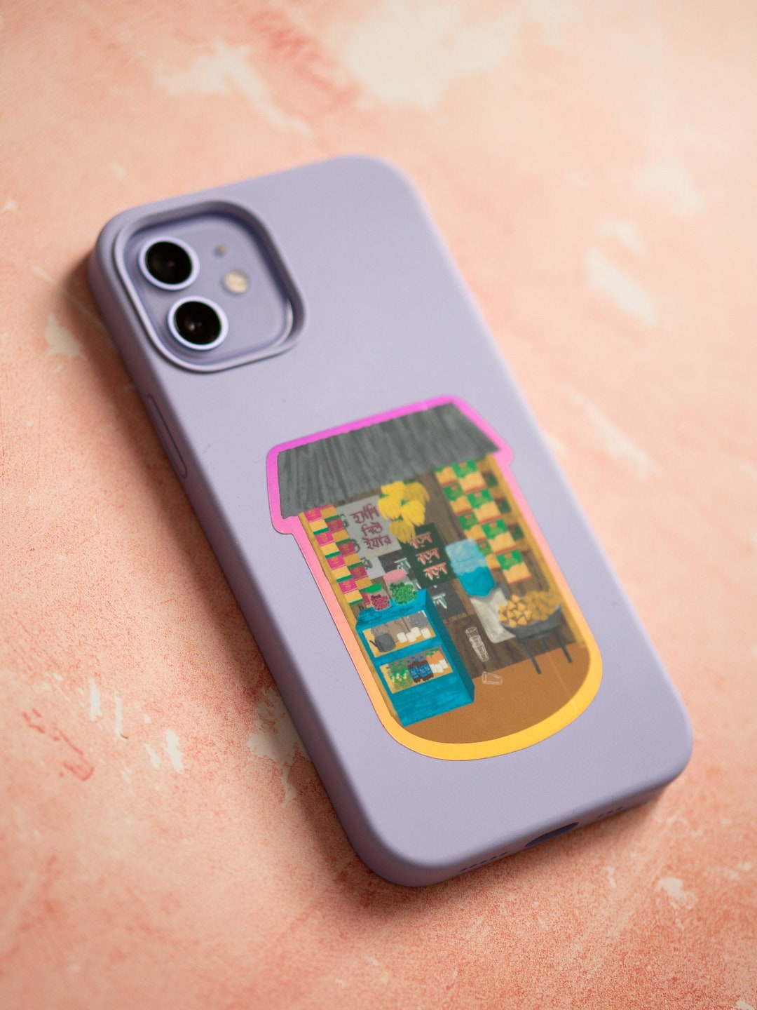 Corner Dokan | Matte Mirror Weatherproof Sticker - Etsy