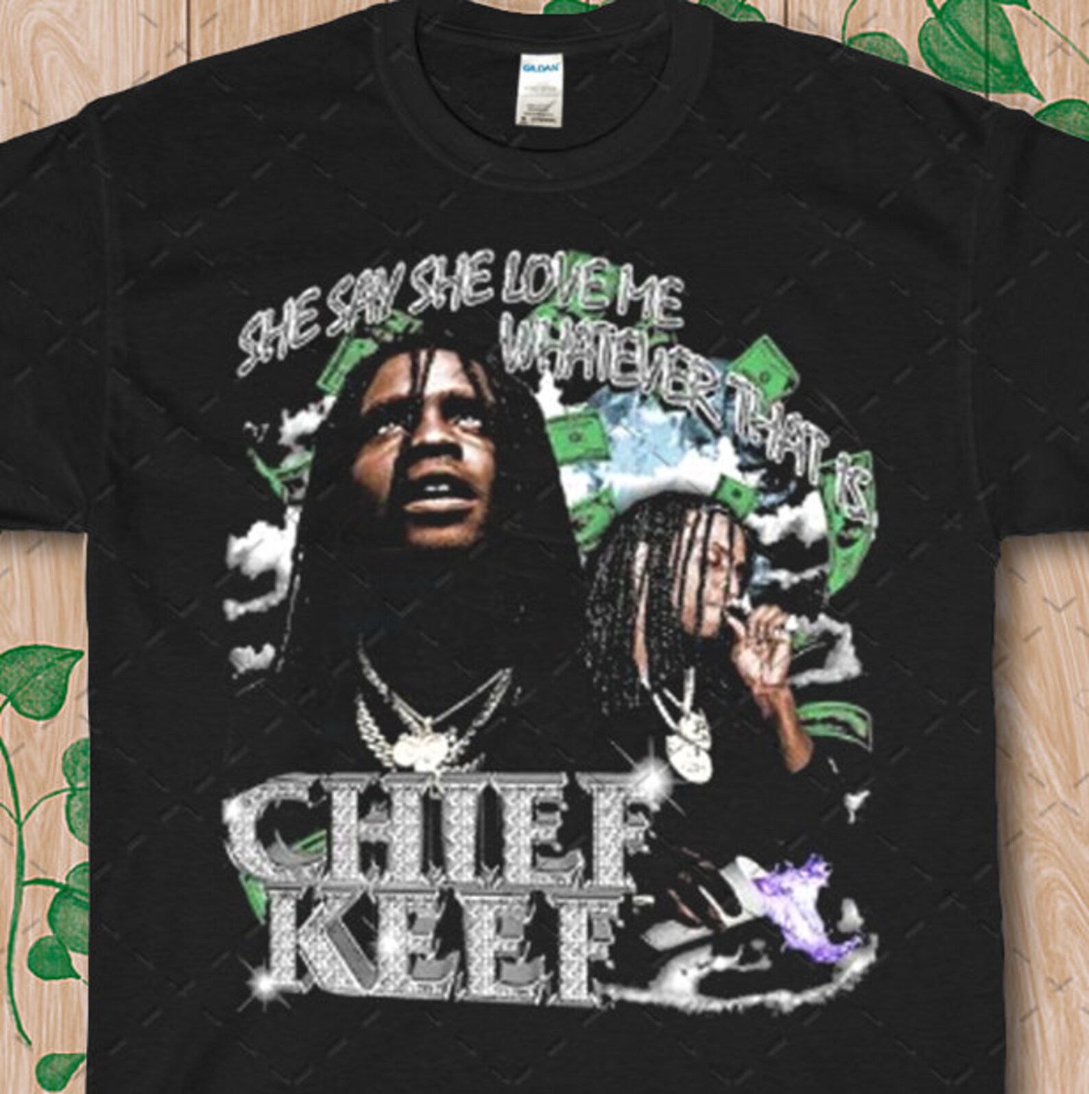 Chief Keef Rap Tee Vintage Rap T shirt Hip Hop Men s Etsy