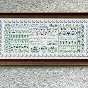 Quaker Sampler Borders Cross Stitch Pattern, Cross Stitch Chart ...