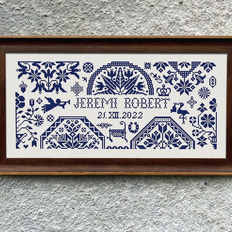 Baby Metric Cross Stitch - Etsy