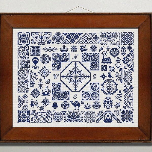 Sampler Cross Stitch Pattern - Etsy