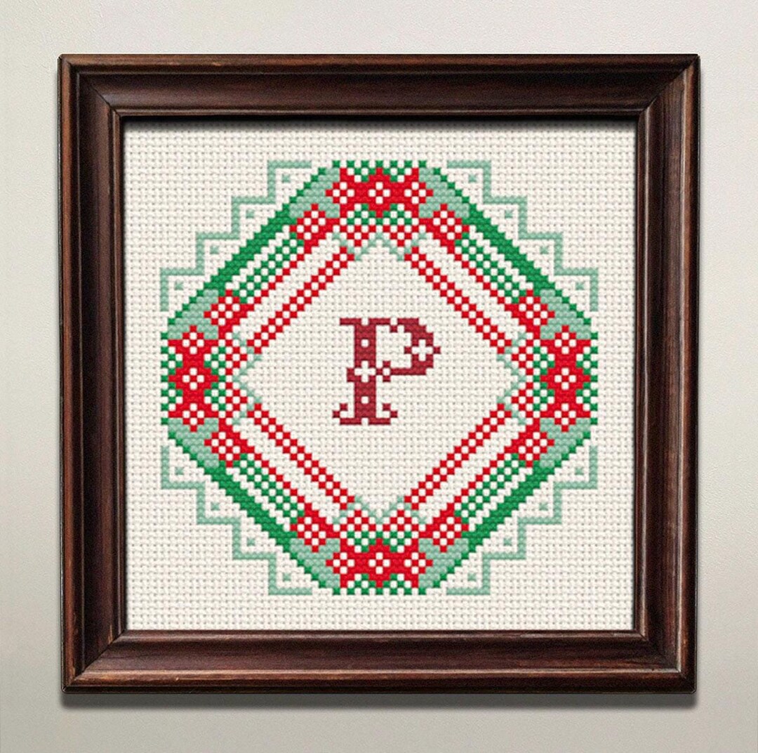 Letter P Cross Stitch Pattern, X Stitch Chart, ABC Mini Sampler ...