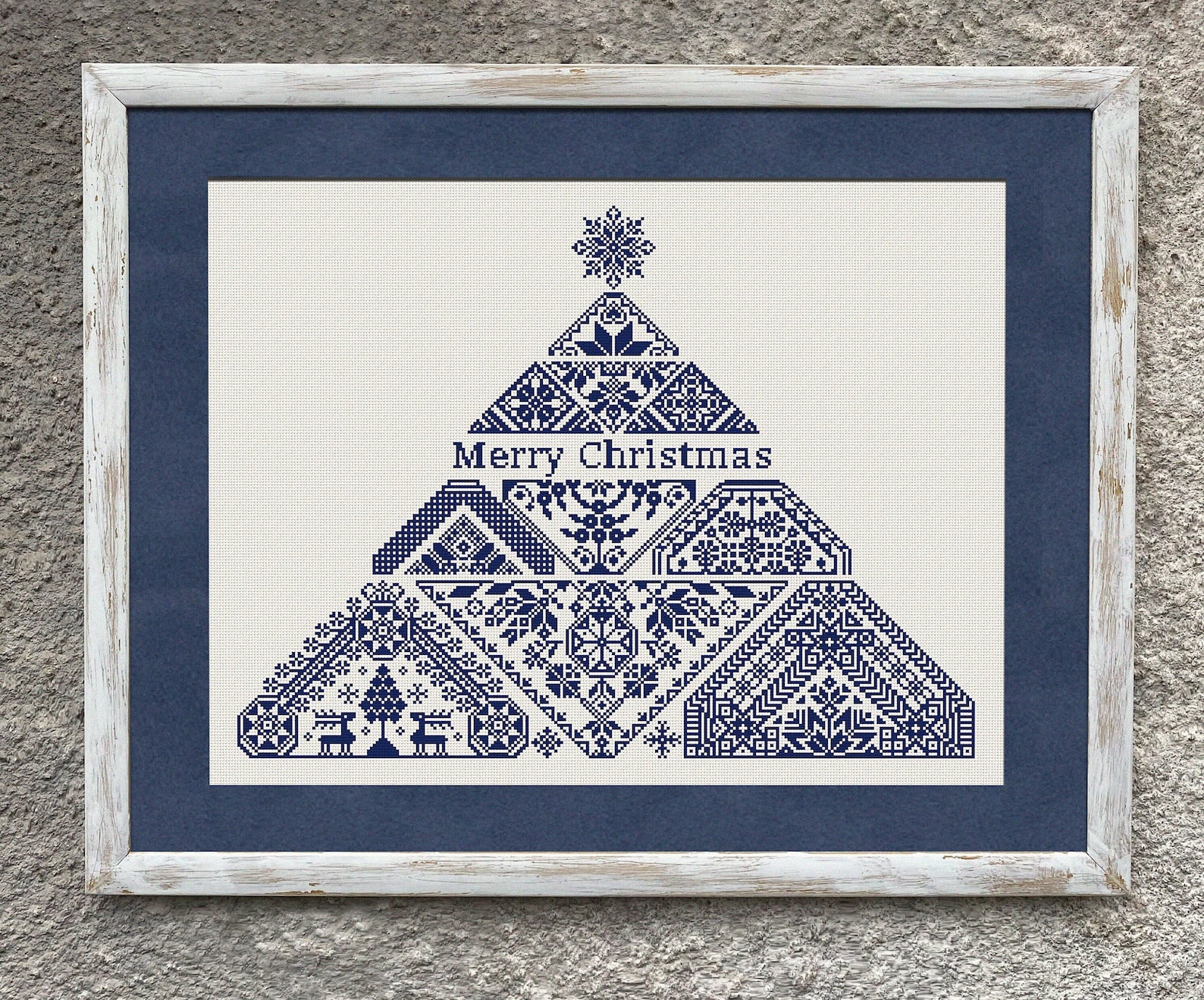 Christmas Tree Quaker Sampler Cross Stitch Pattern, X Stitch Chart ...