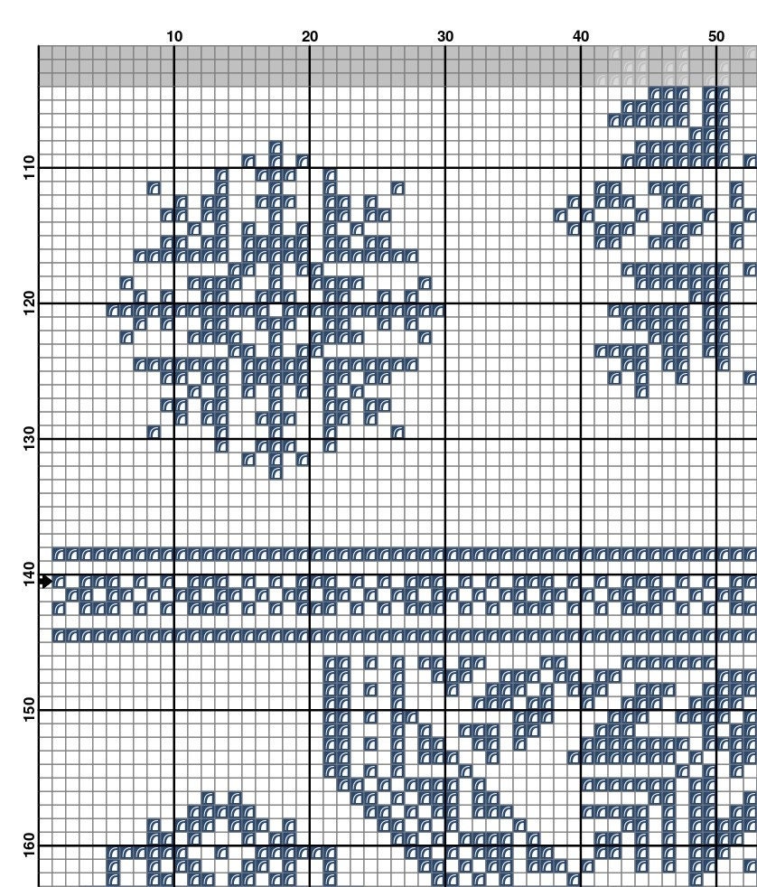 Winter Sampler Cross Stitch Pattern, Cross Stitch Chart, Monochrome ...