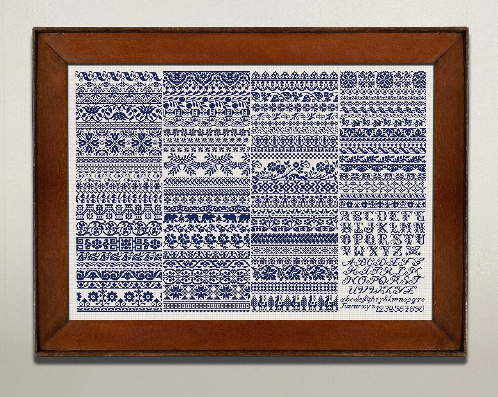 Sampler Borders Cross Stitch Pattern, 80 Decorative Borders X Stitch ...