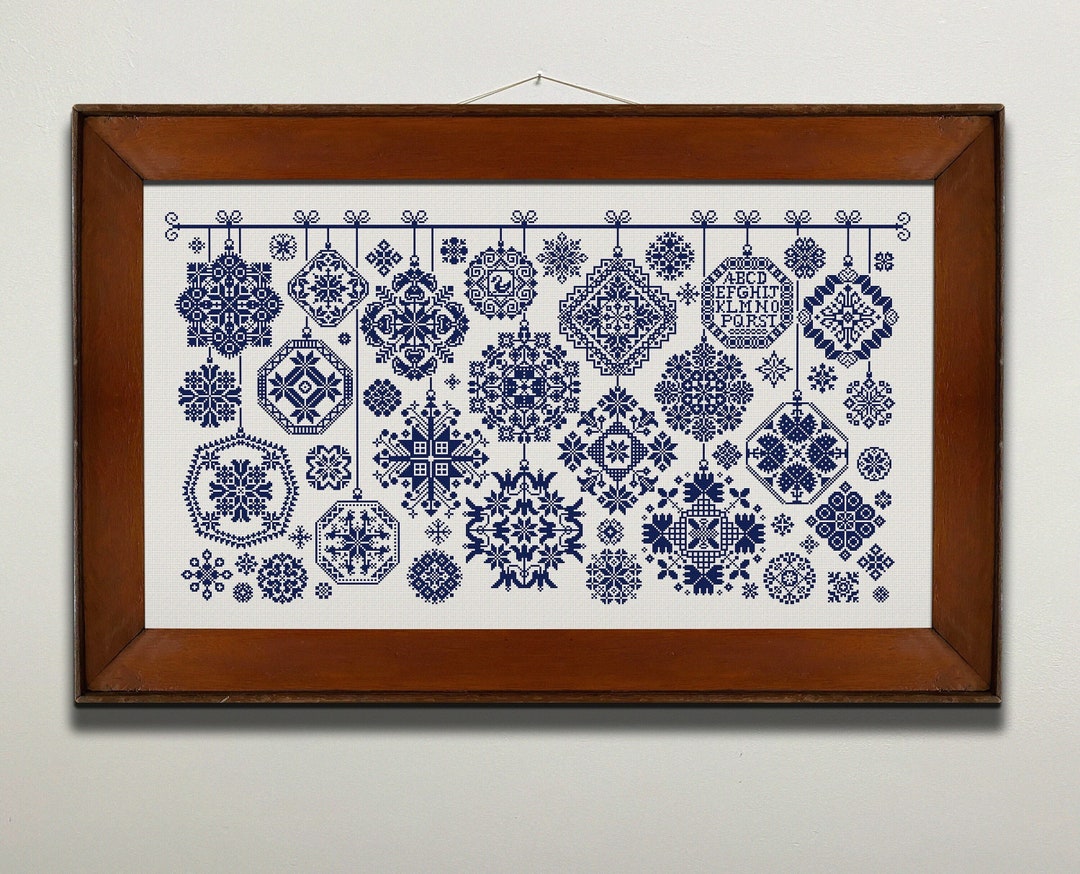 Monochrome Sampler Cross Stitch Pattern, Easy Counted X Stitch Chart ...