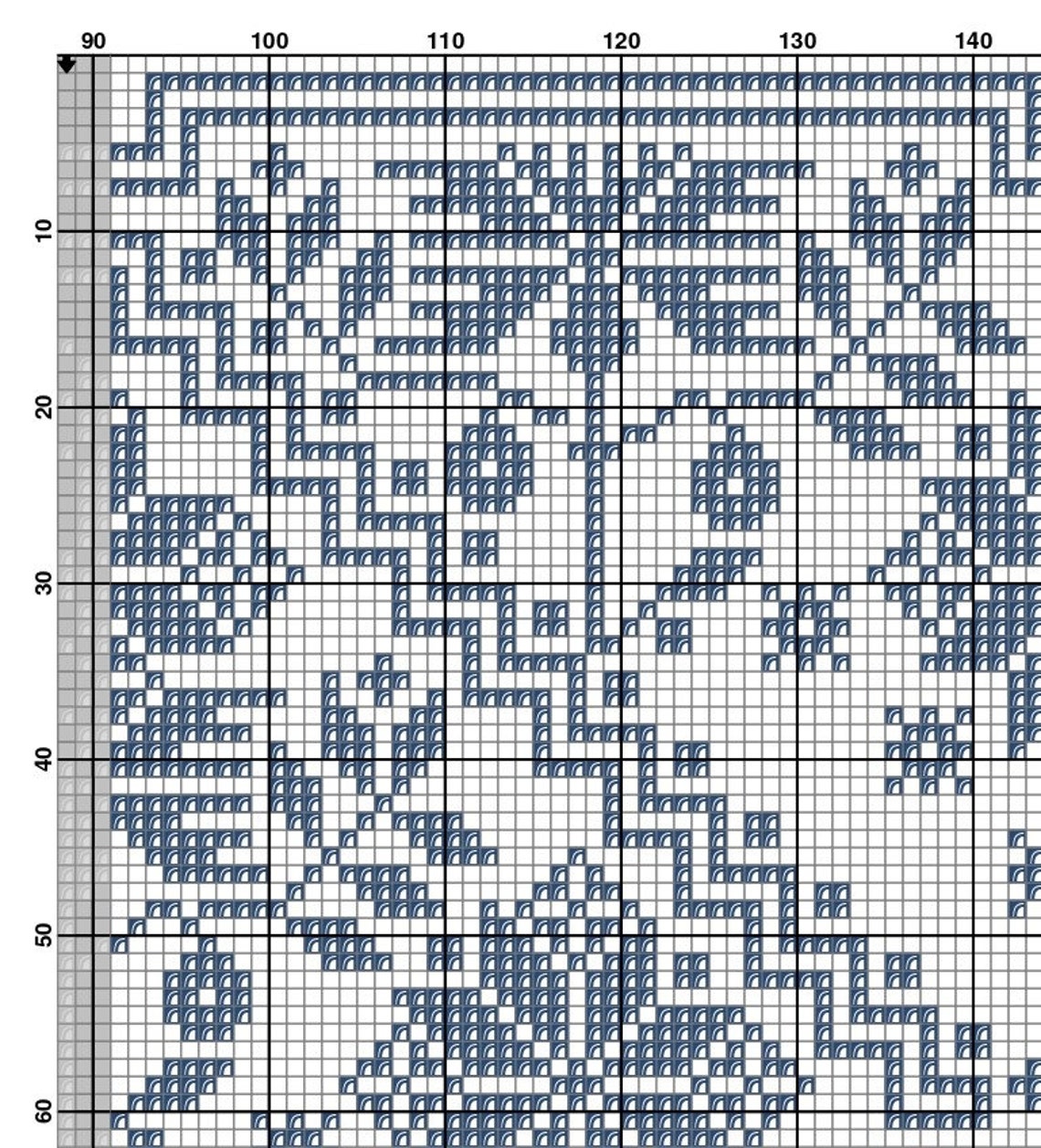 Monochrome Sampler Cross Stitch Pattern, X Stitch Chart, Vintage Folk ...