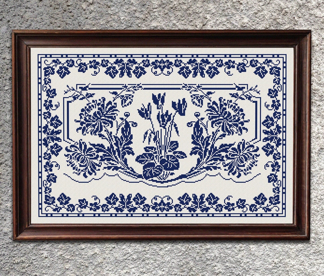 Floral Sampler Cross Stitch Pattern, Easy Counted Cross Stitch Chart ...