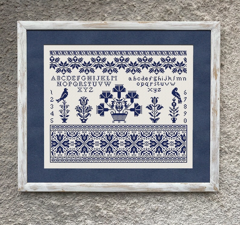 Quaker Sampler Cross Stitch Pattern Counted Cross Stitch - Etsy