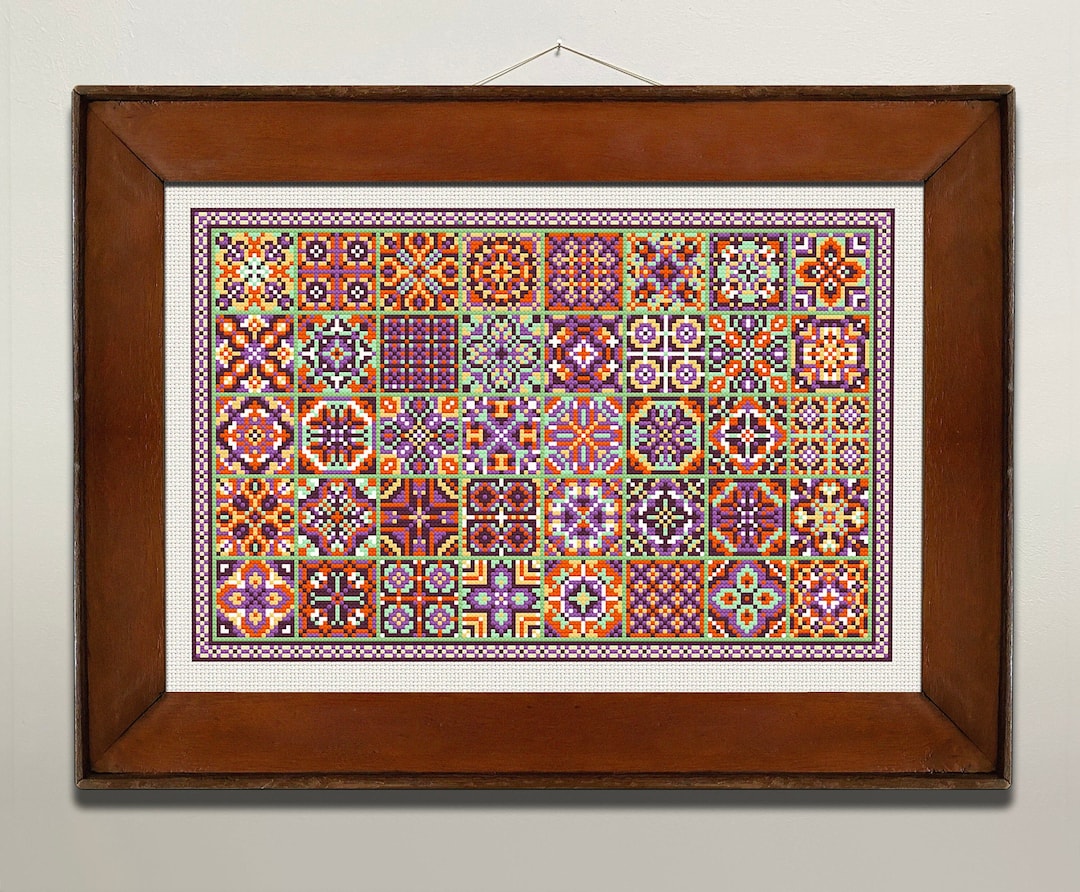 Patchwork Sampler Cross Stitch Pattern, X Stitch Chart, Sampler Squares ...