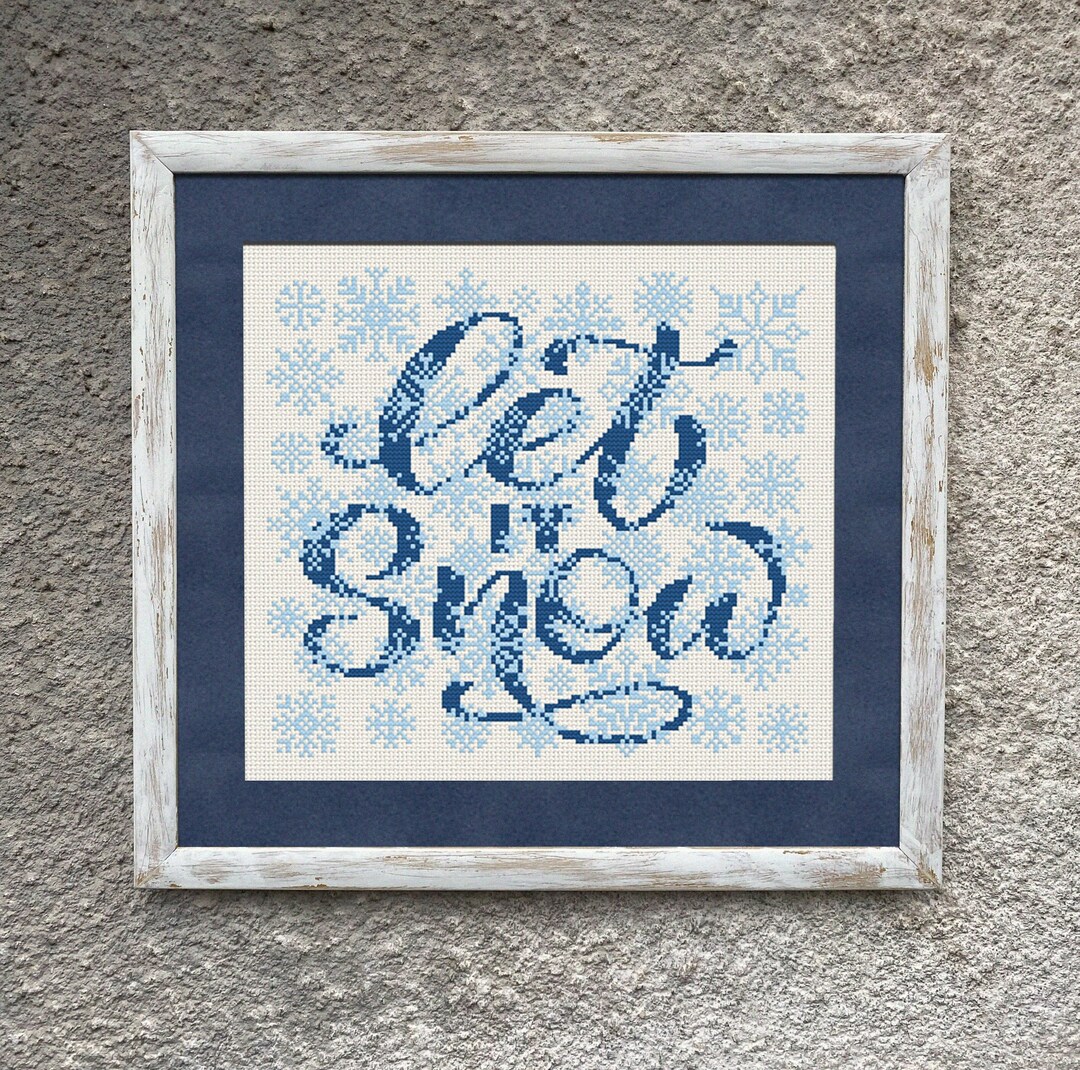 Let It Snow Sampler Cross Stitch Pattern, Cross Stitch Chart, Christmas ...