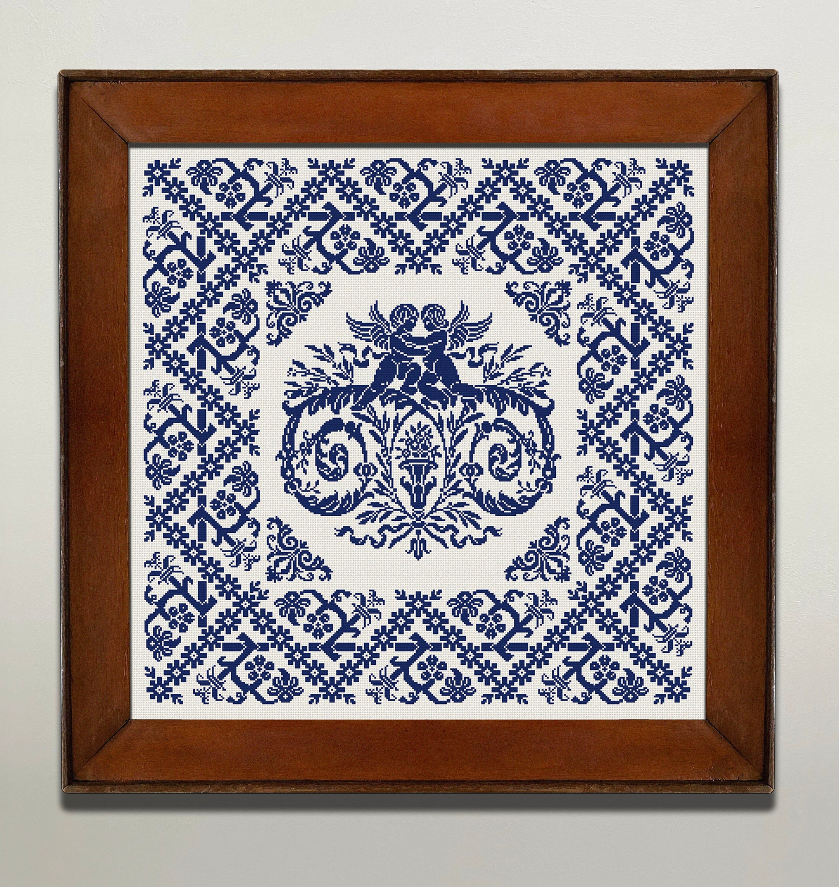 Large Monochrome Sampler Cross Stitch Pattern, Cross Stitch Chart ...