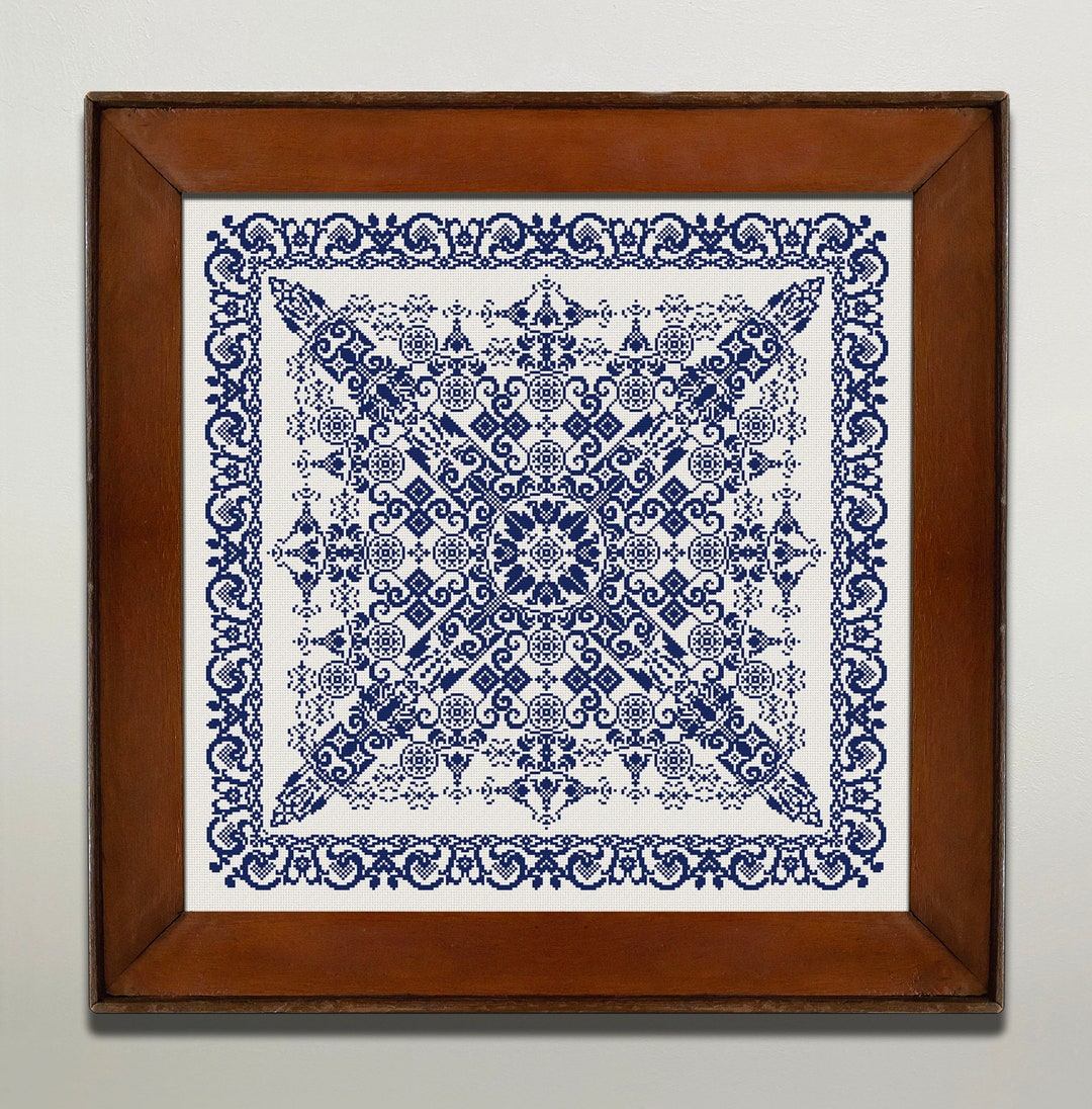 Monochrome Geometric Sampler Cross Stitch Pattern, X Stitch Chart ...
