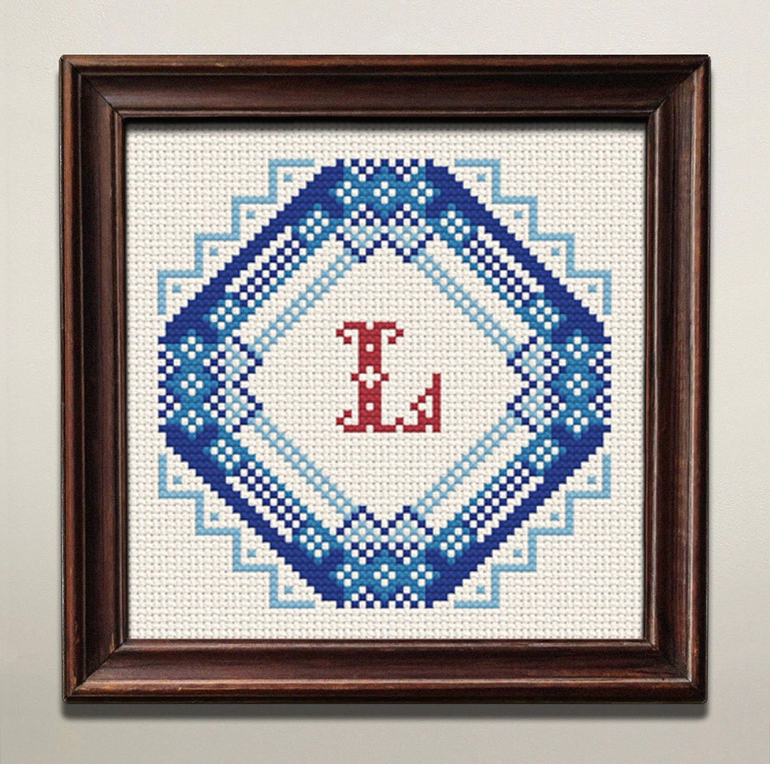 Letter L Cross Stitch Pattern, Easy Counted Cross Stitch Chart, ABC ...