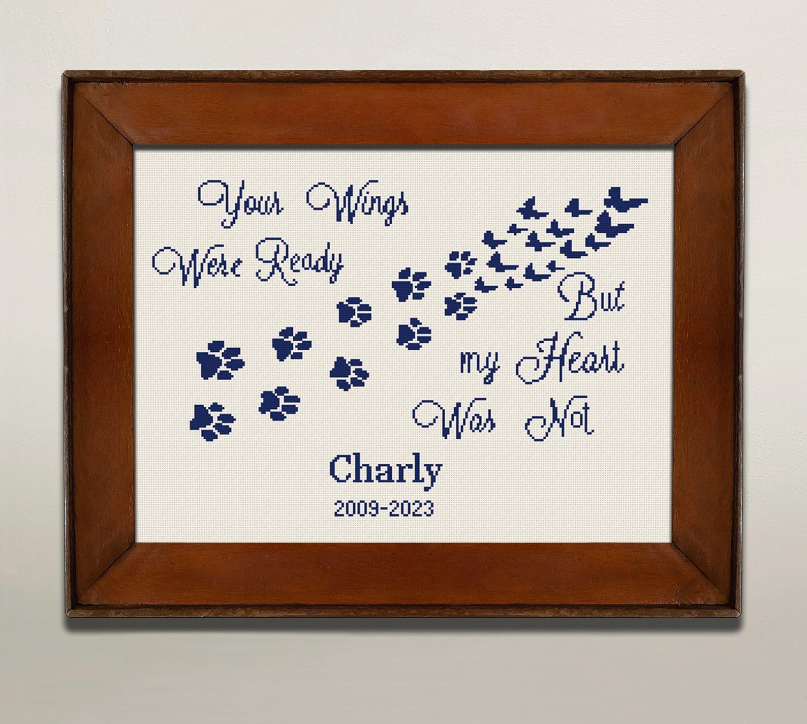 DIY Pet Memorial Cross Stitch Pattern, X Stitch Chart, in Loving Memory ...