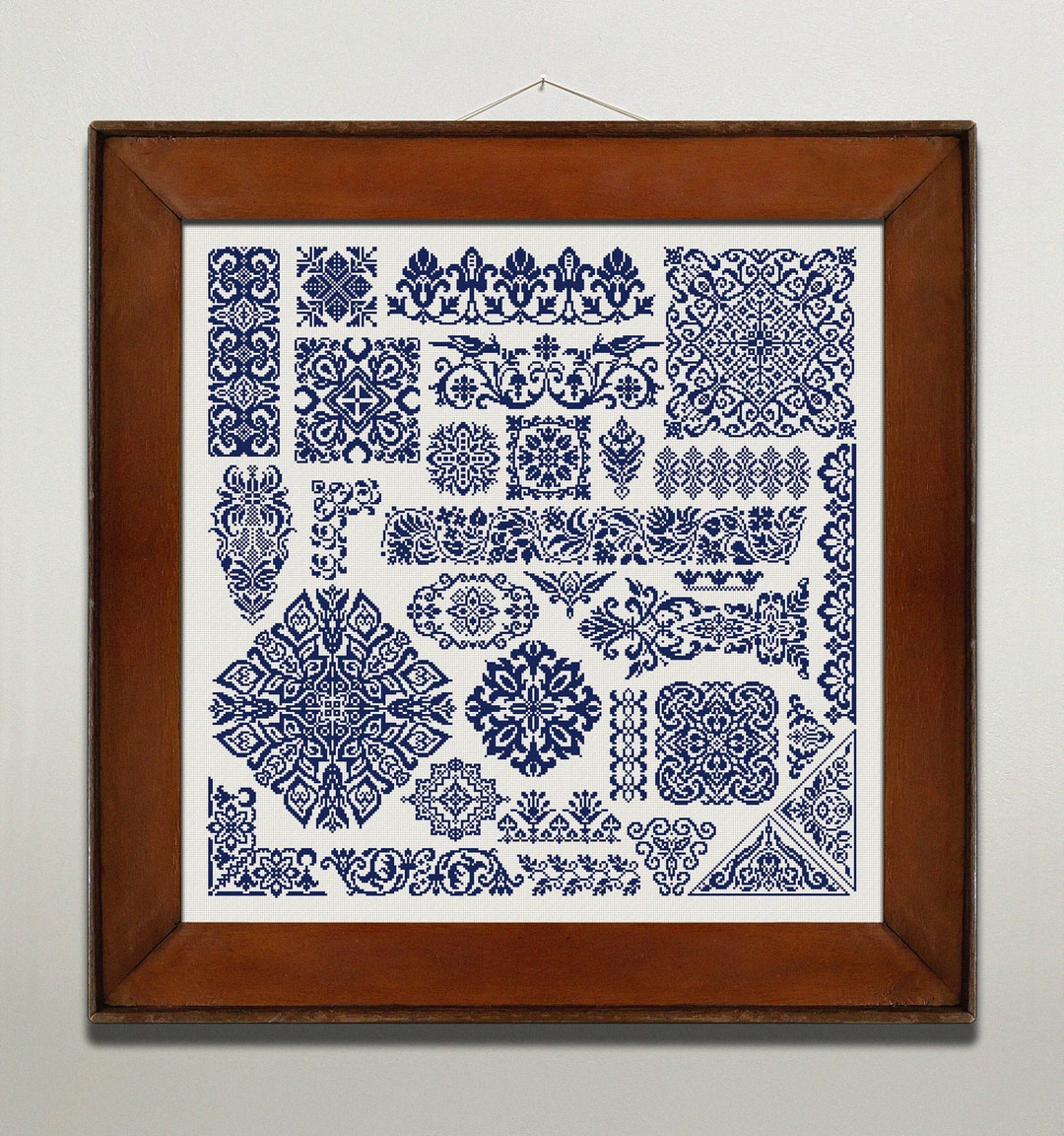 Monochrome Sampler Cross Stitch Pattern, Cross Stitch Chart, Vintage ...