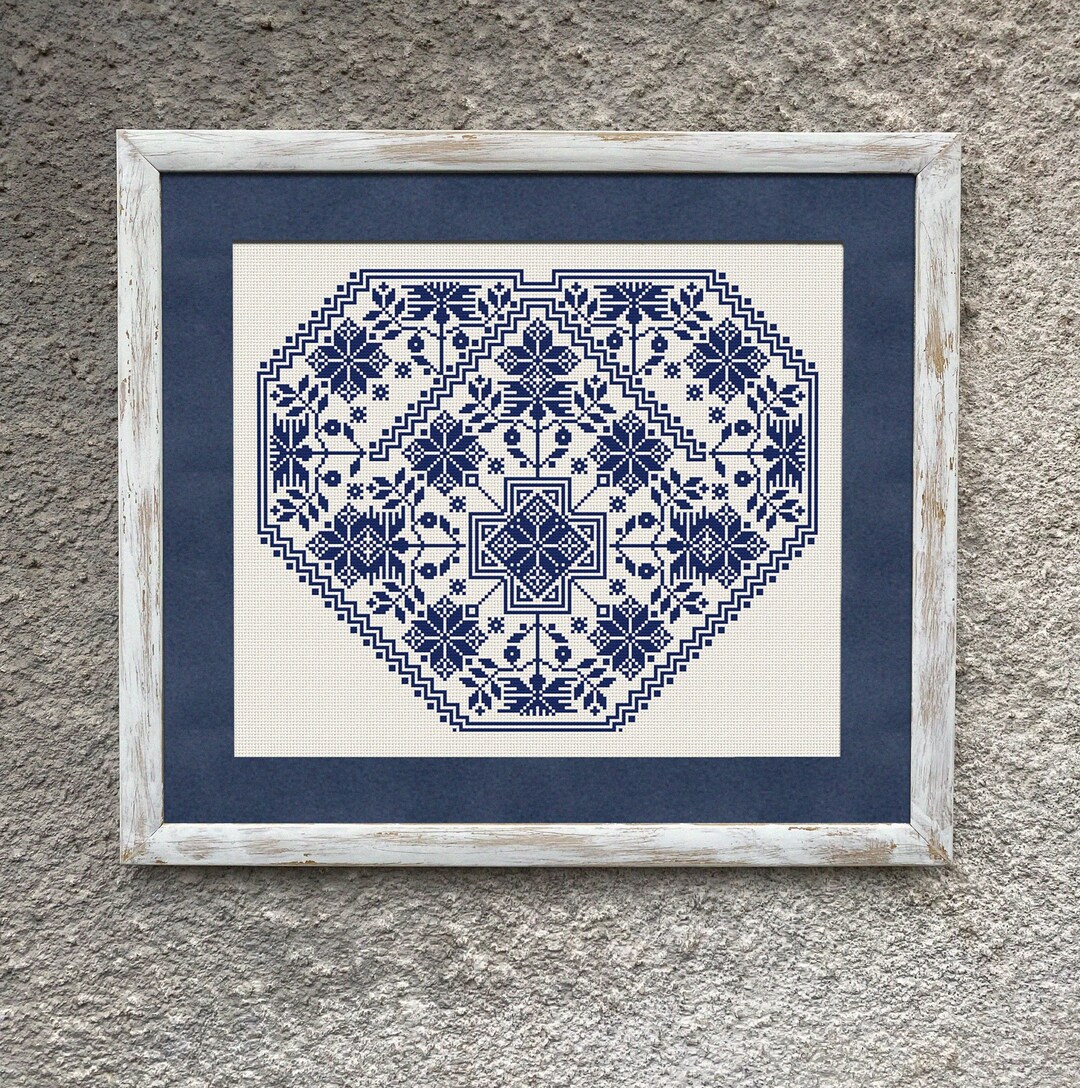 Monochrome Sampler Cross Stitch Pattern, X Stitch Chart, Vintage Folk ...