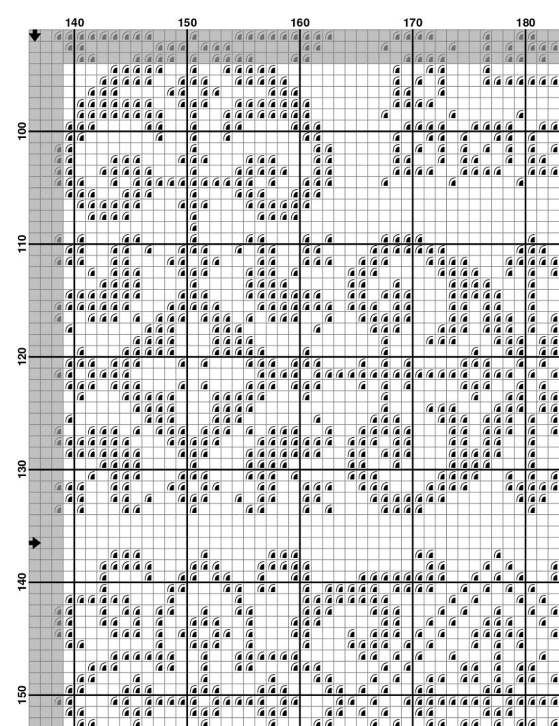 Monochrome Geometric Sampler Cross Stitch Pattern, X Stitch Chart ...