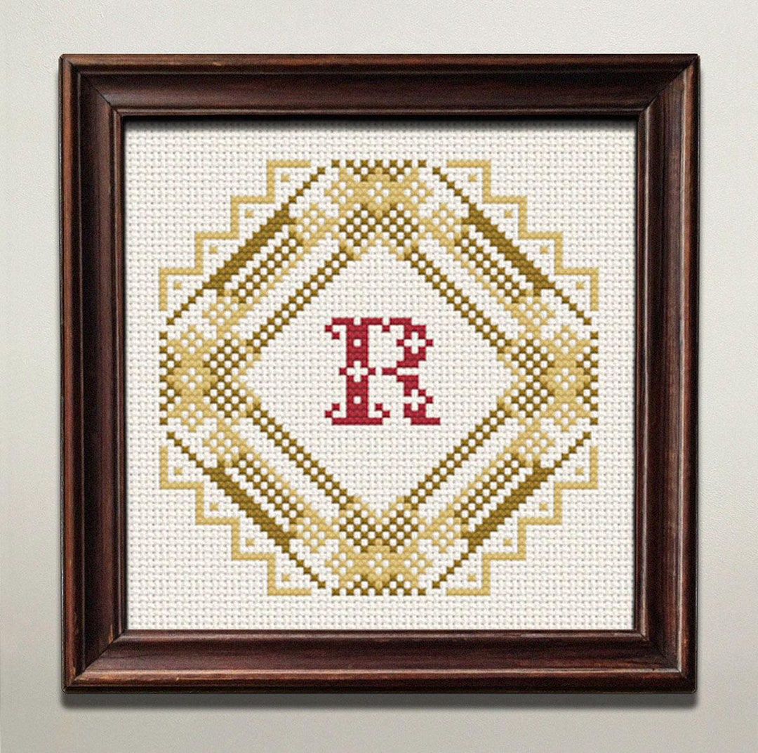 Letter R Cross Stitch Pattern, X Stitch Chart, ABC Mini Sampler ...