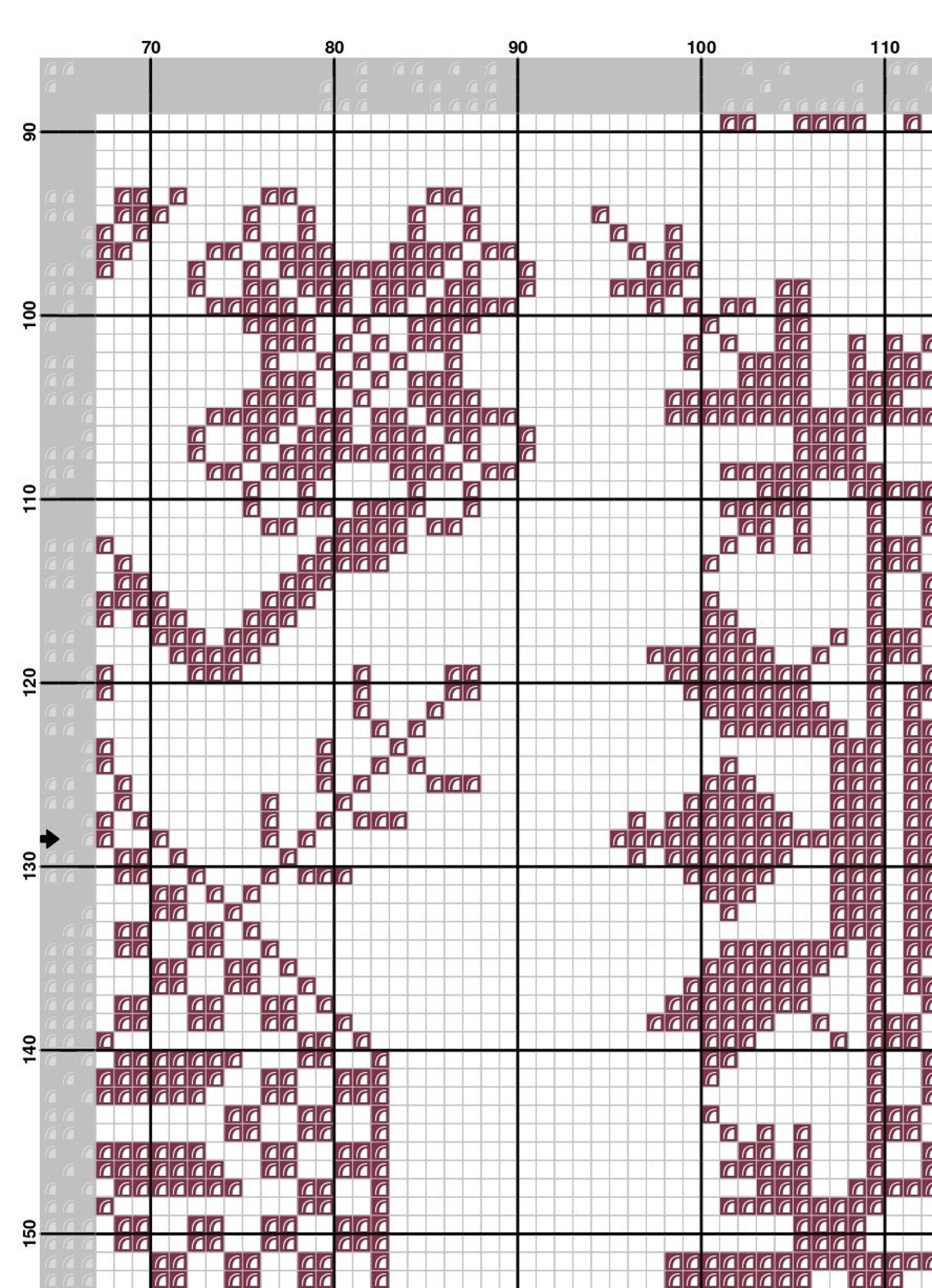 Monochrome Sampler Cross Stitch Pattern, X Stitch Chart, Vintage Folk ...