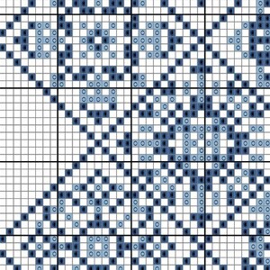 Blue Mood Sampler Cross Stitch Pattern, X Stitch Chart, Tiles Sampler ...