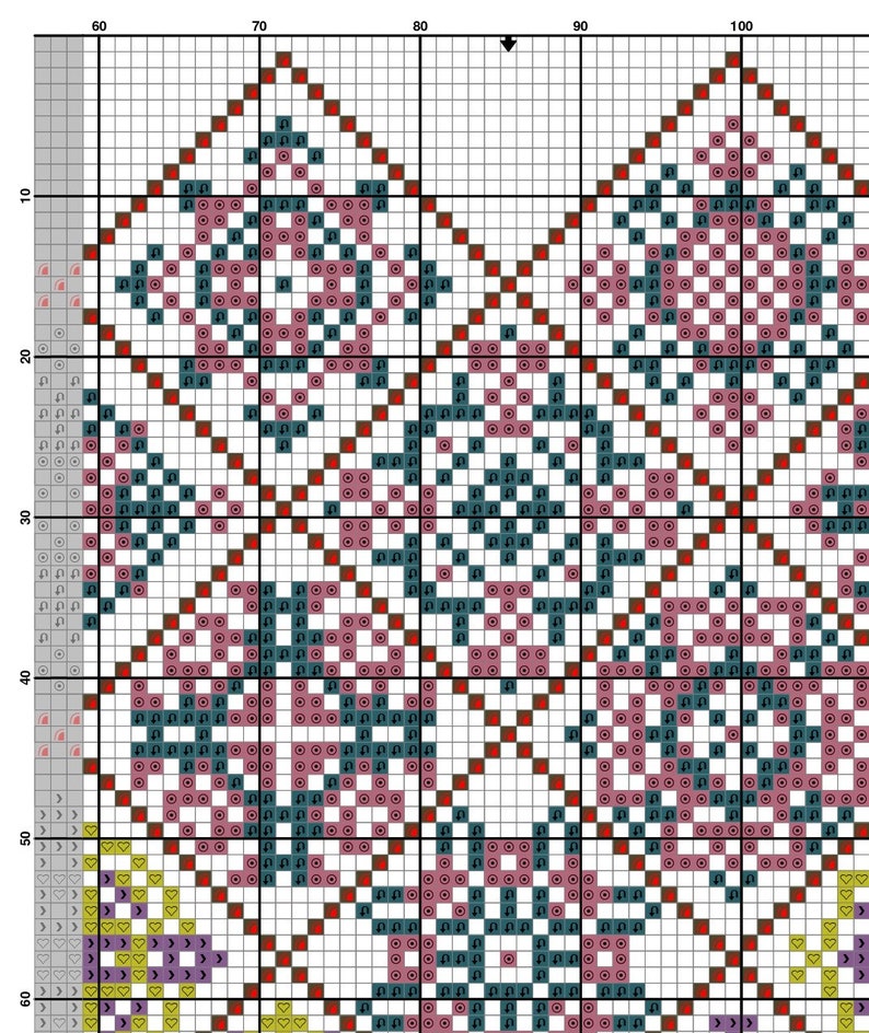 Tiles Sampler Cross Stitch Pattern, Cross Stitch Chart, Sampler Quilt ...