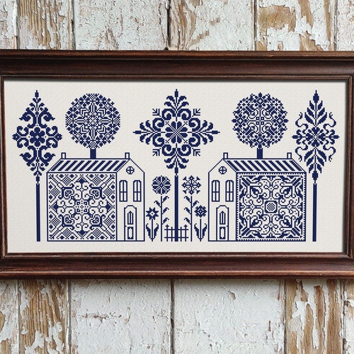 Quaker Sampler Cross Stitch Pattern Cross Stitch Chart - Etsy