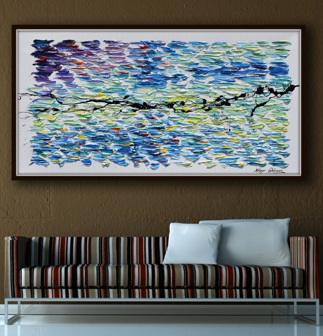 Abstract Landscapen 67", Beautiful Green Blue & Purple Colors, Relaxing ...