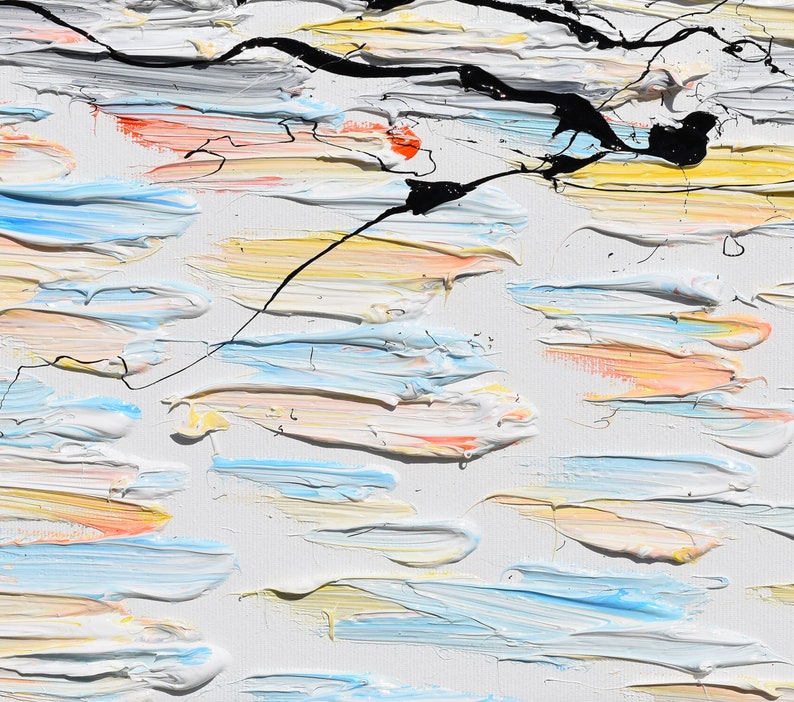Relax Abstract 40" - Beautiful Relaxing Artwork, Lots of White ...