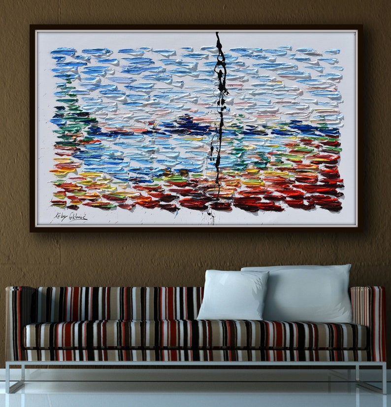 Near the Lake 55 Abstract Landscape Beautiful Green - Etsy