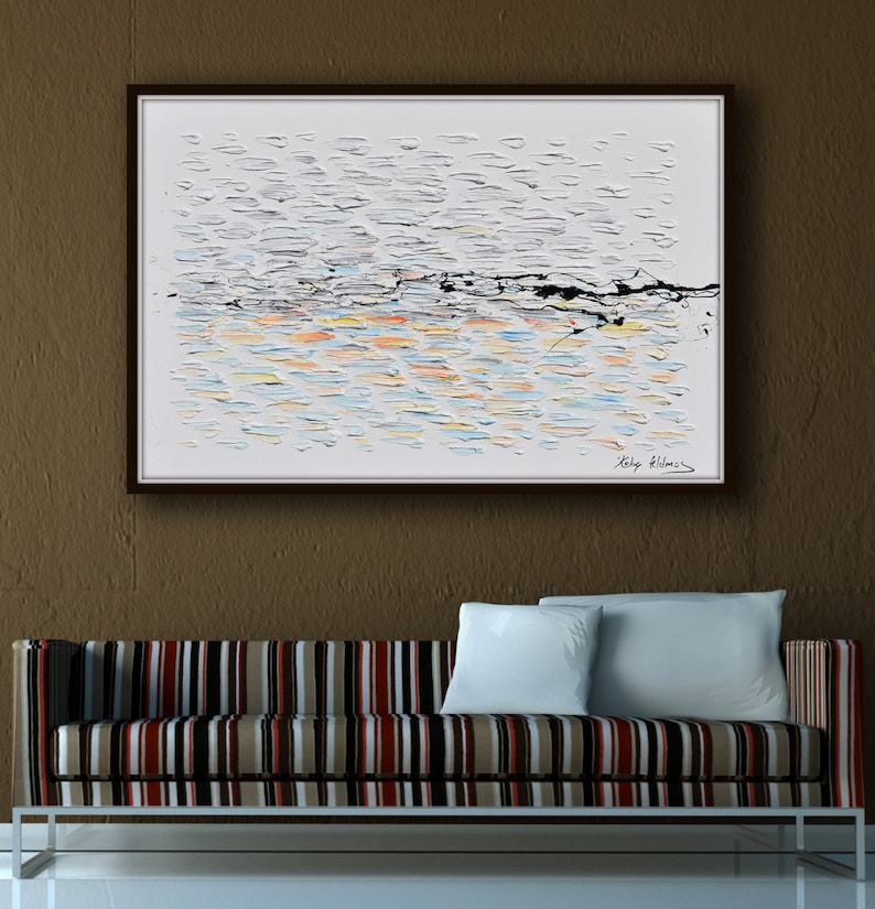 Relax Abstract 40" - Beautiful Relaxing Artwork, Lots of White ...