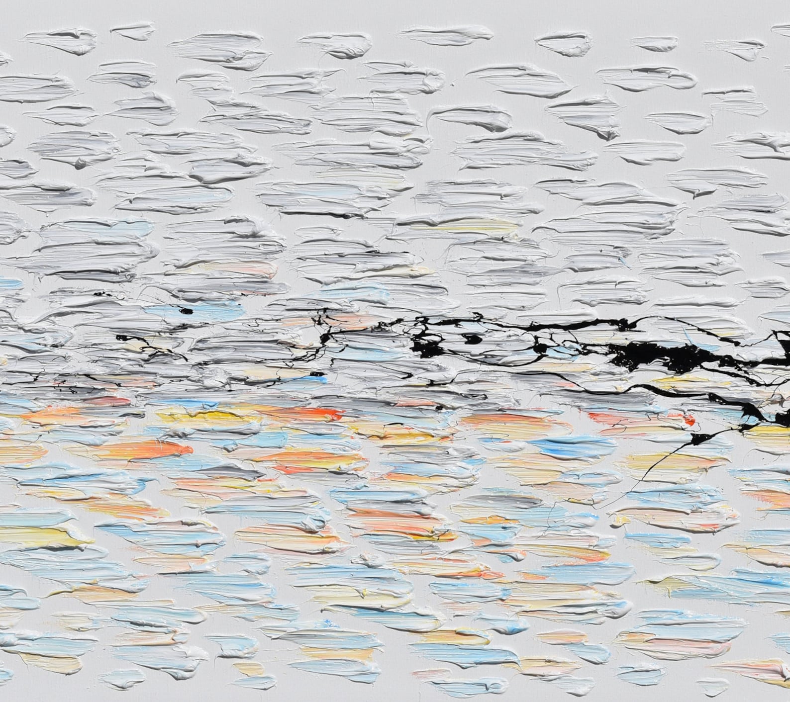 Relax Abstract 40" - Beautiful Relaxing Artwork, Lots of White ...