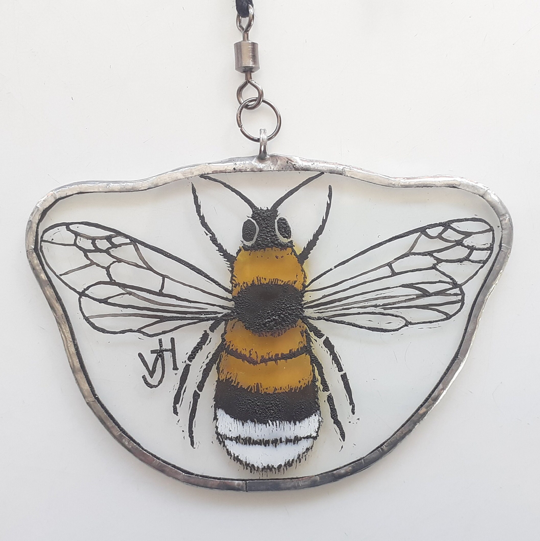Bumblebee Stained Glass Window Hanging Bee Mobile Garden - Etsy