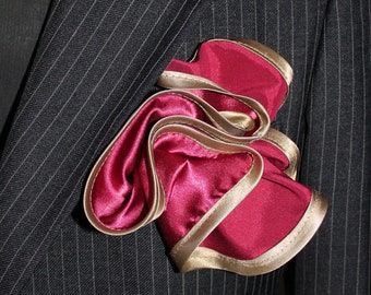 Round Handkerchief Formal Edge Border Handkerchief Suit | Etsy