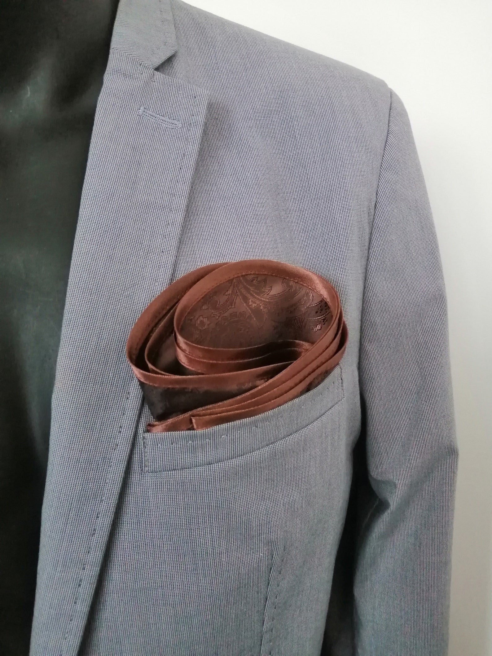 Formal Pocket Square, Round Handkerchief, Edge Border Handkerchief ...