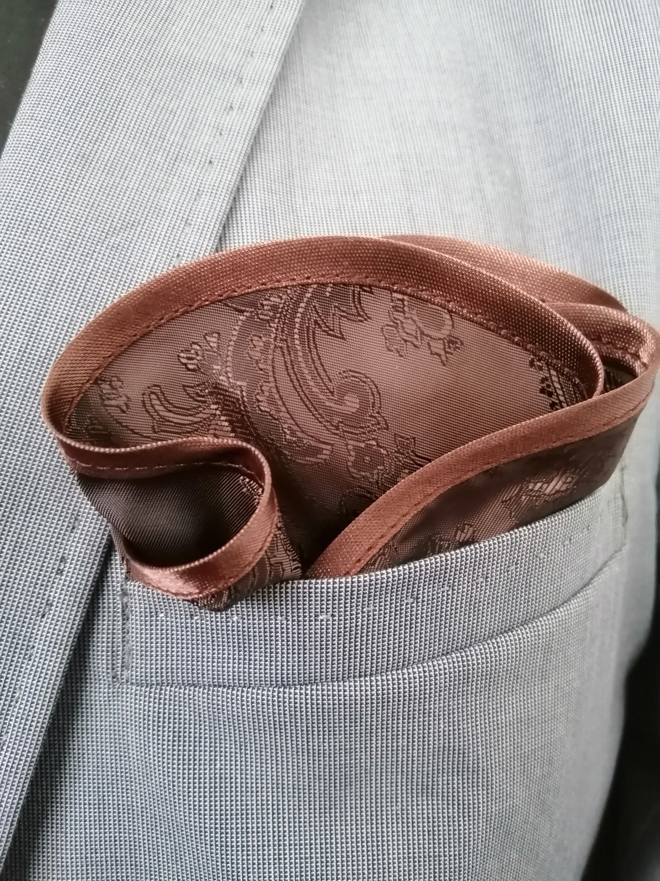 Formal Pocket Square, Round Handkerchief, Edge Border Handkerchief ...