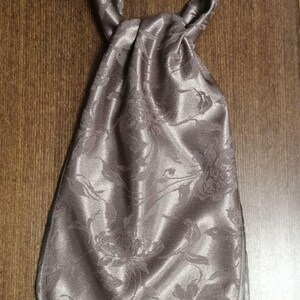 Mens Opera Ascot, Custom Floral Scarf, Choco Cream Gentlemans Ascot ...