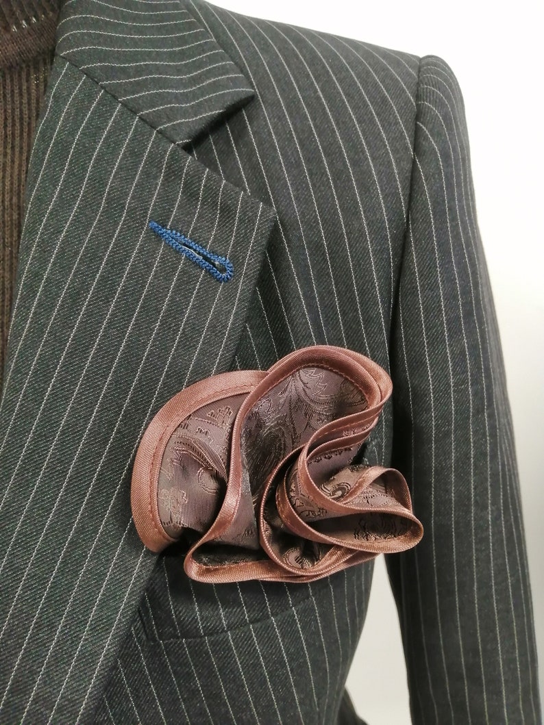 Formal Pocket Square, Round Handkerchief, Edge Border Handkerchief ...