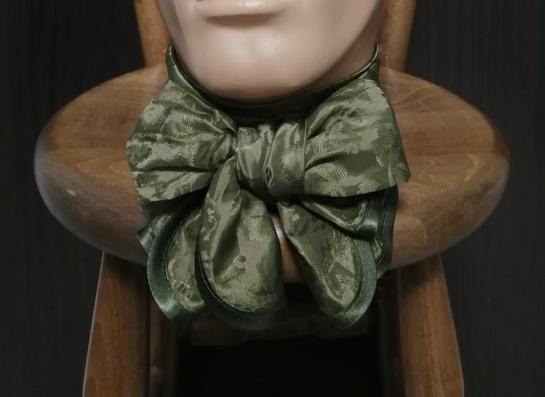 Mens Opera Ascot, Custom Victorian Green Scarf, Gentleman's Ascot , Men ...