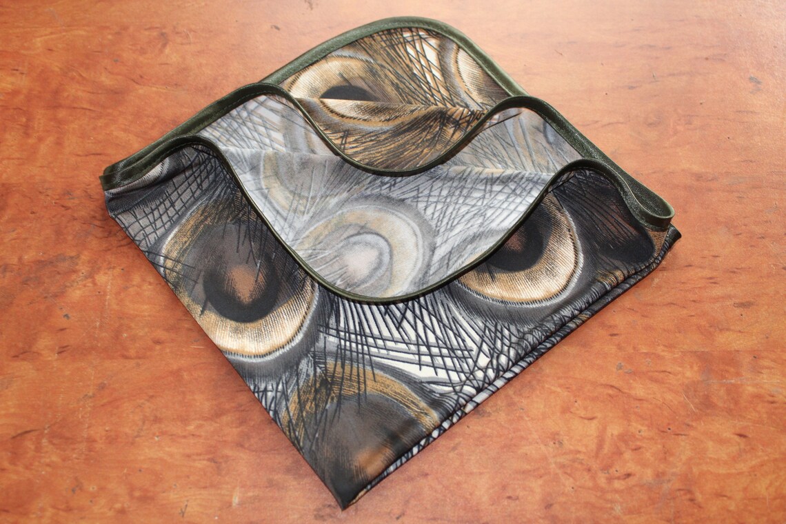 Round Handkerchief Formal Edge Border Handkerchief Suit - Etsy