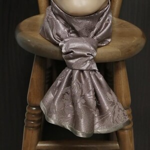 Mens Opera Ascot, Custom Floral Scarf, Choco Cream Gentlemans Ascot ...