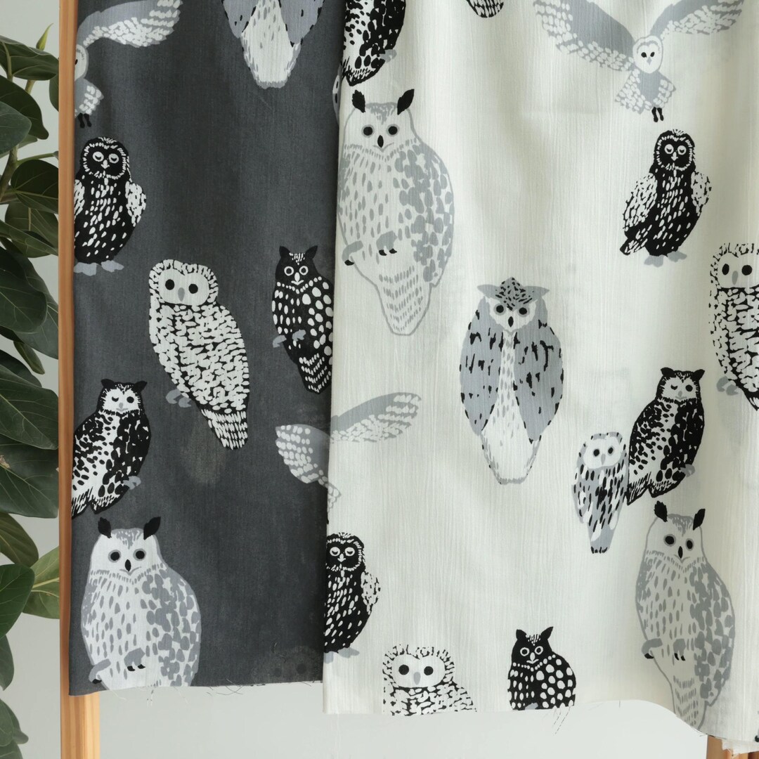 The Paper Sheep- Owl Bird Animal Fabrics From Japan | Animal Pattern ...