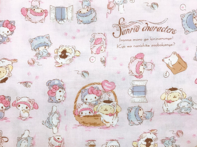 The Paper Sheep Sanrio Characters Fabric Hello Kitty Melody | Etsy