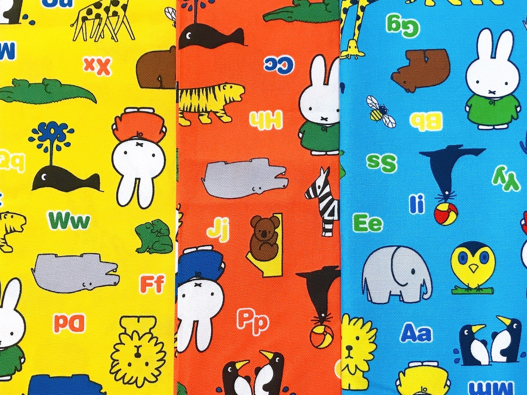 The Paper Sheep- Miffy With Letters From Holland Pattern Fabric ...